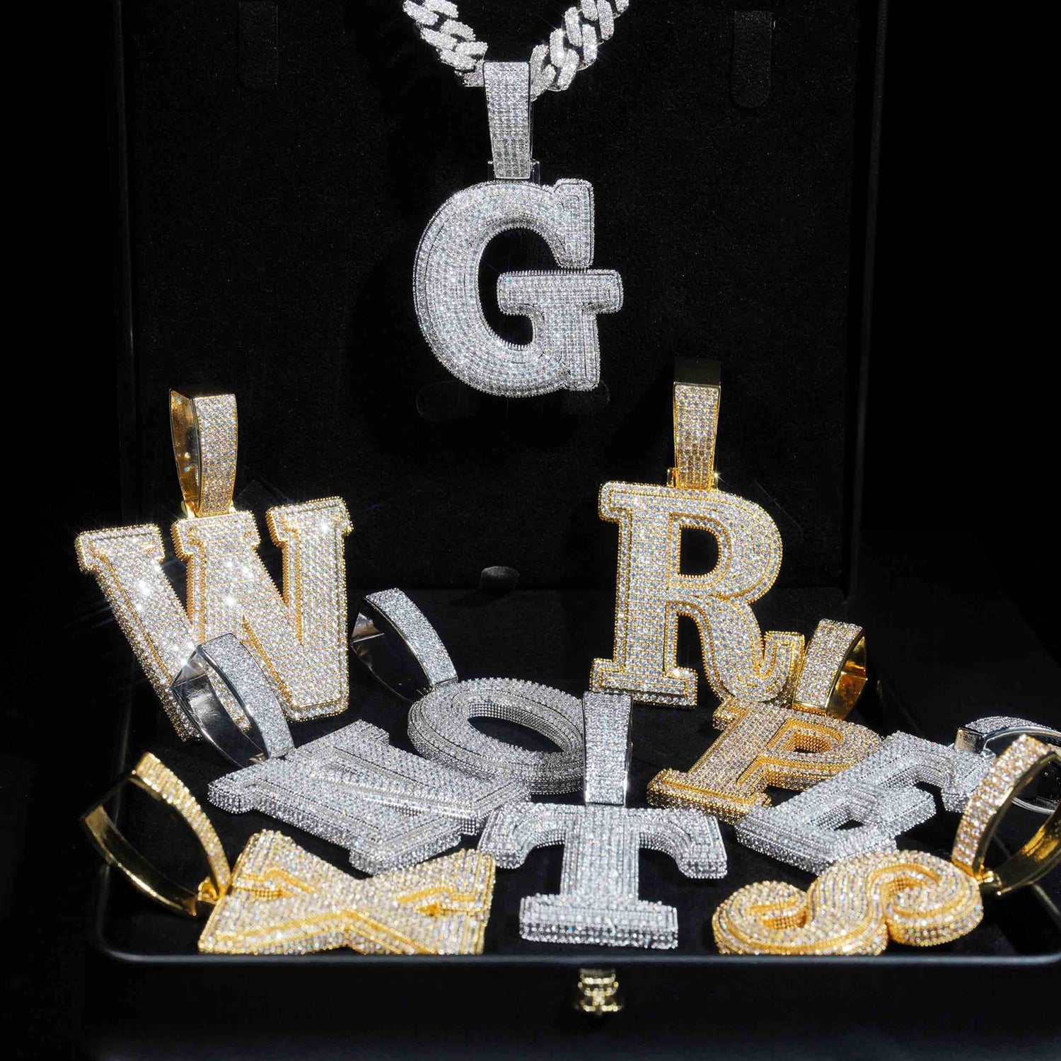 Giant luster hiphop Jewelry Cuban Link Chain Tennis Chains ...